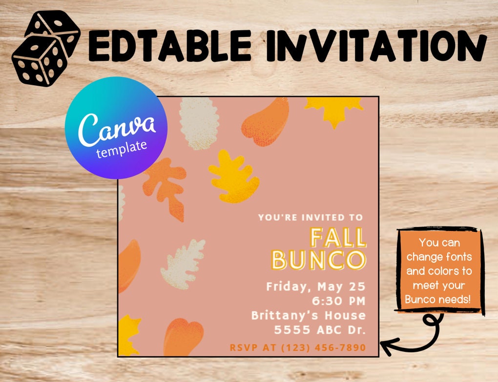 Printable Fall Bunco Set: Score Cards (2 Versions), Tally Sheet (2 ...