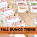 Printable Fall Bunco Party Set (printable Pdfs) - Etsy