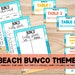 Printable Beach Theme Bunco: Score Card, Tally Sheet 2 Versions, Money ...