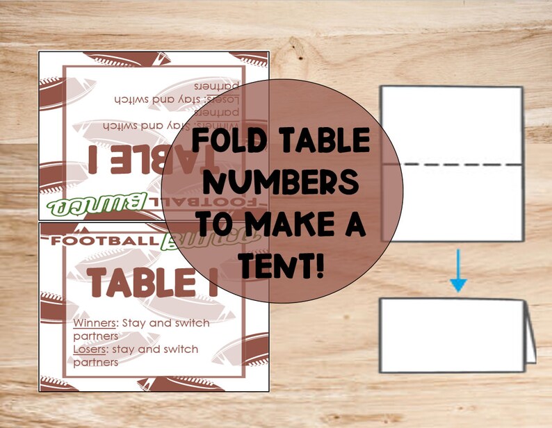 Football Bunco Party Set (printable Pdfs) - Etsy