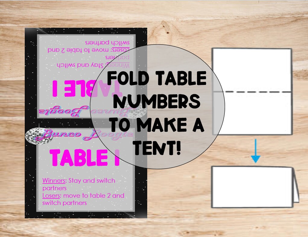 Printable Disco Theme Bunco Set: Score Cards (2 Versions), Tally Sheet ...