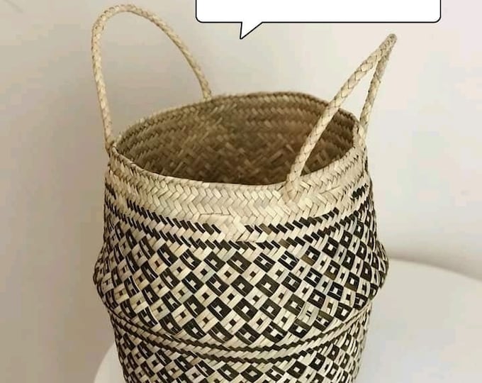 Palm Leaf Basket/ Oaxacan Palm Baskets/ Mexican Palm Leaf Basket/ Handwoven Basket/ Decorative ...