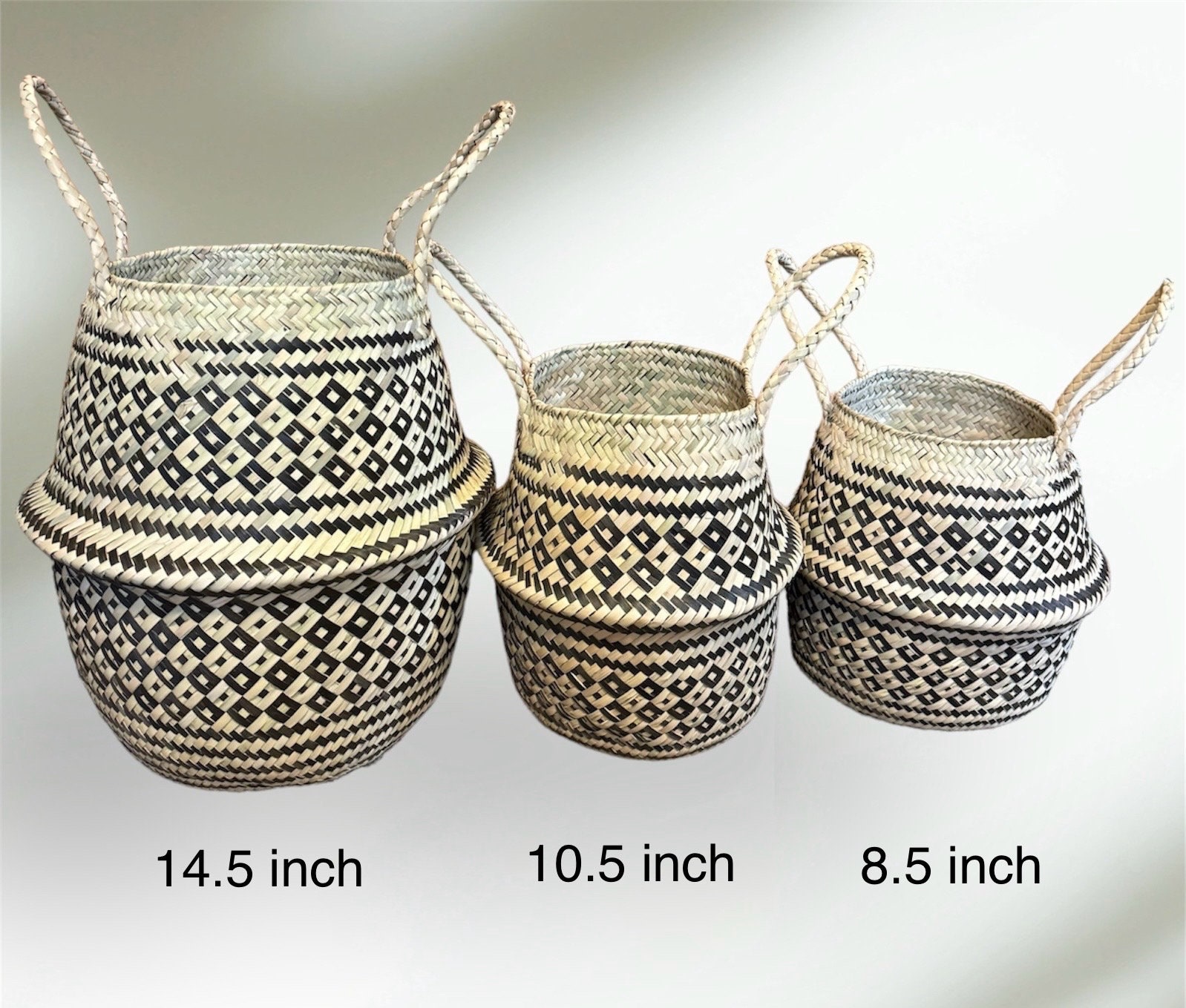 Palm Leaf Basket/ Oaxacan Palm Baskets/ Mexican Palm Leaf Basket ...