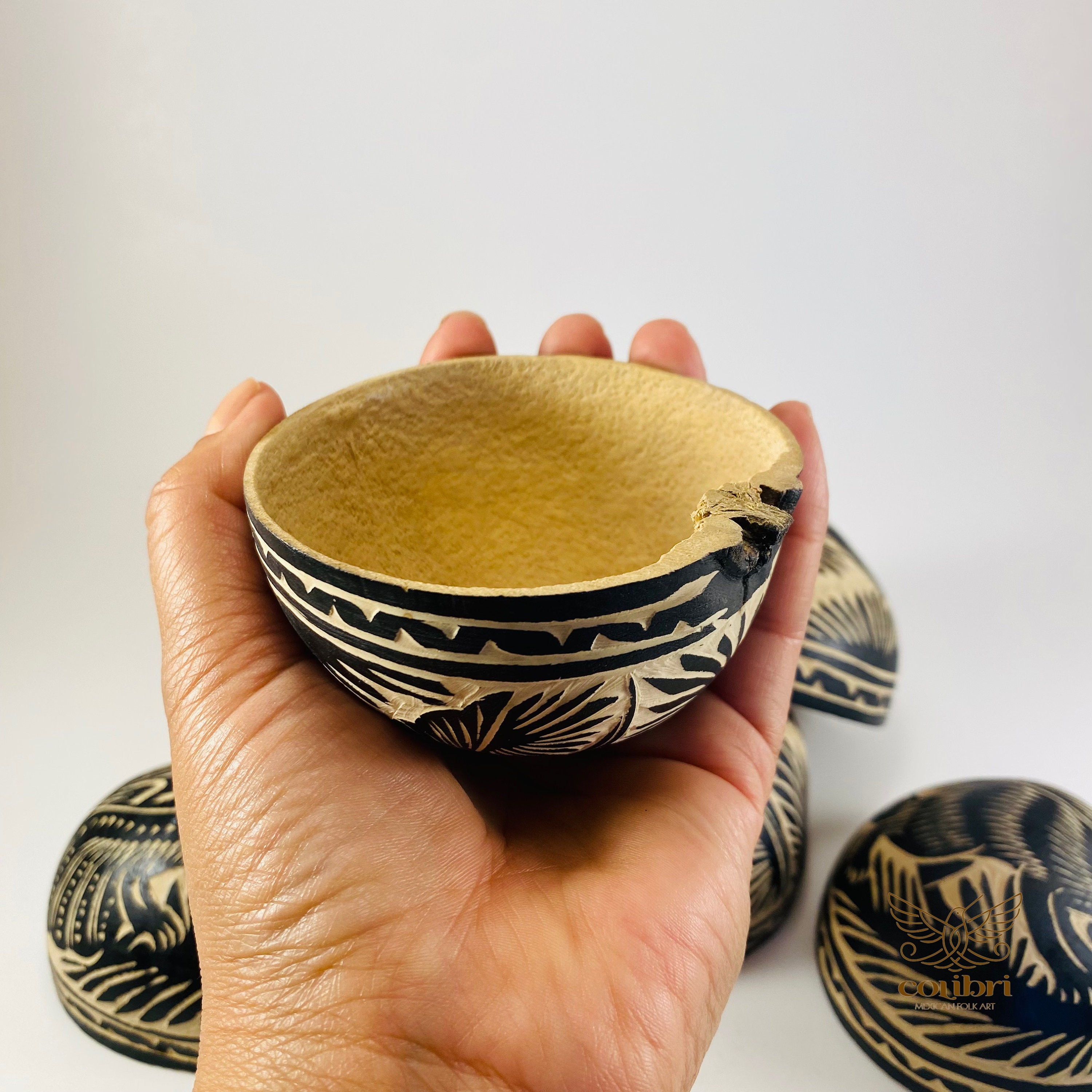 Mini Hand Carved Mezcal Jicara/ Mexican Handmade Tequila Jicara/ Mezcal ...