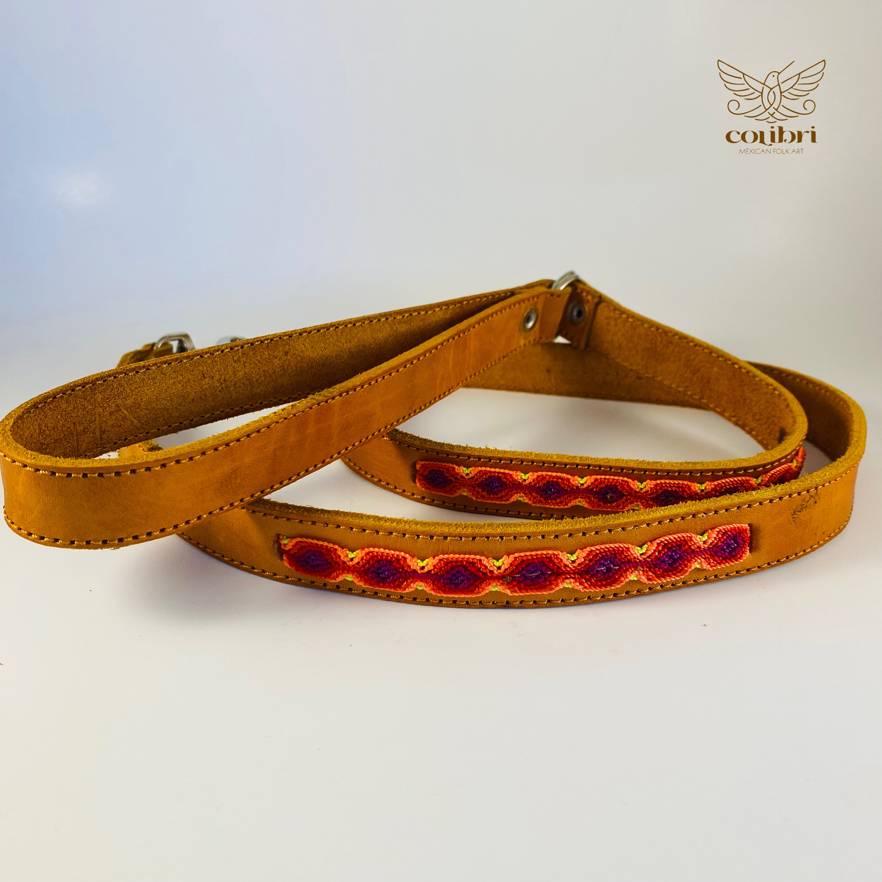 Artisanal Mexican Leash / Leather Dog Leash / Embroidered Dog - Etsy