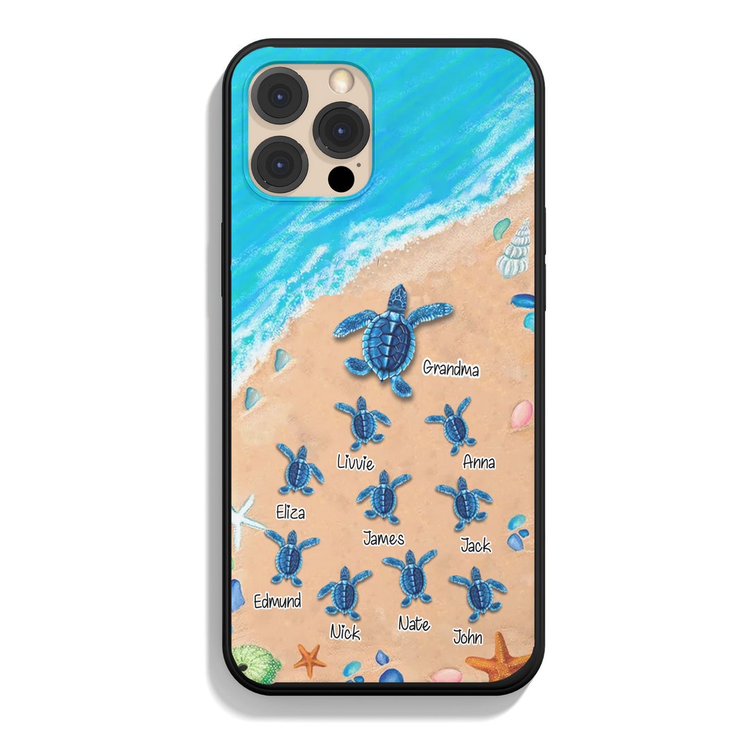 Sea Turtle Grandma Auntie Mom Kids Happiness Family - Etsy