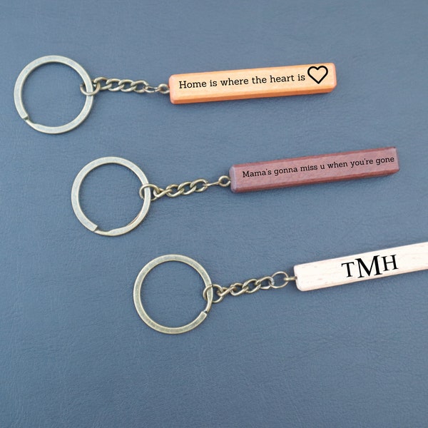 Wood Keychain - Etsy