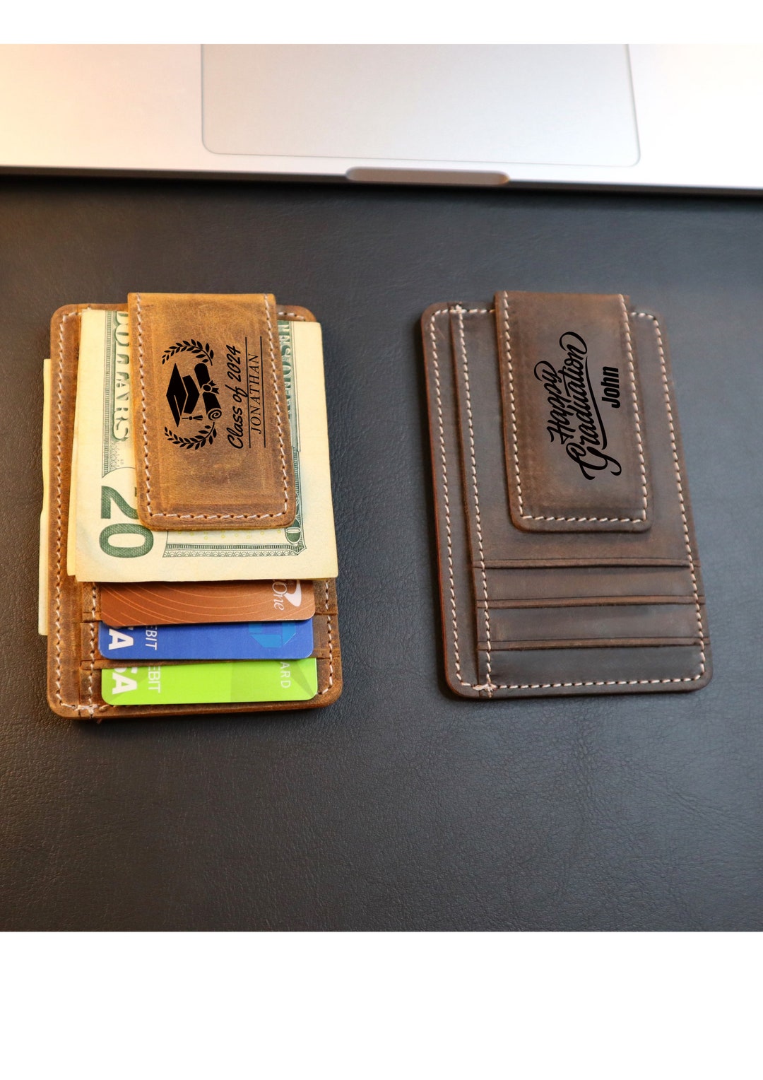 Personalized Graduation Gift Magnetic Leather Money Clip, Graduation ...