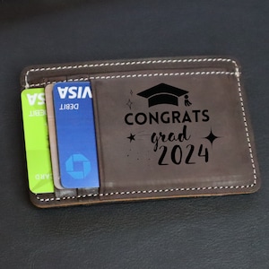 Personalized Graduation Gift Magnetic Leather Money Clip, Graduation ...