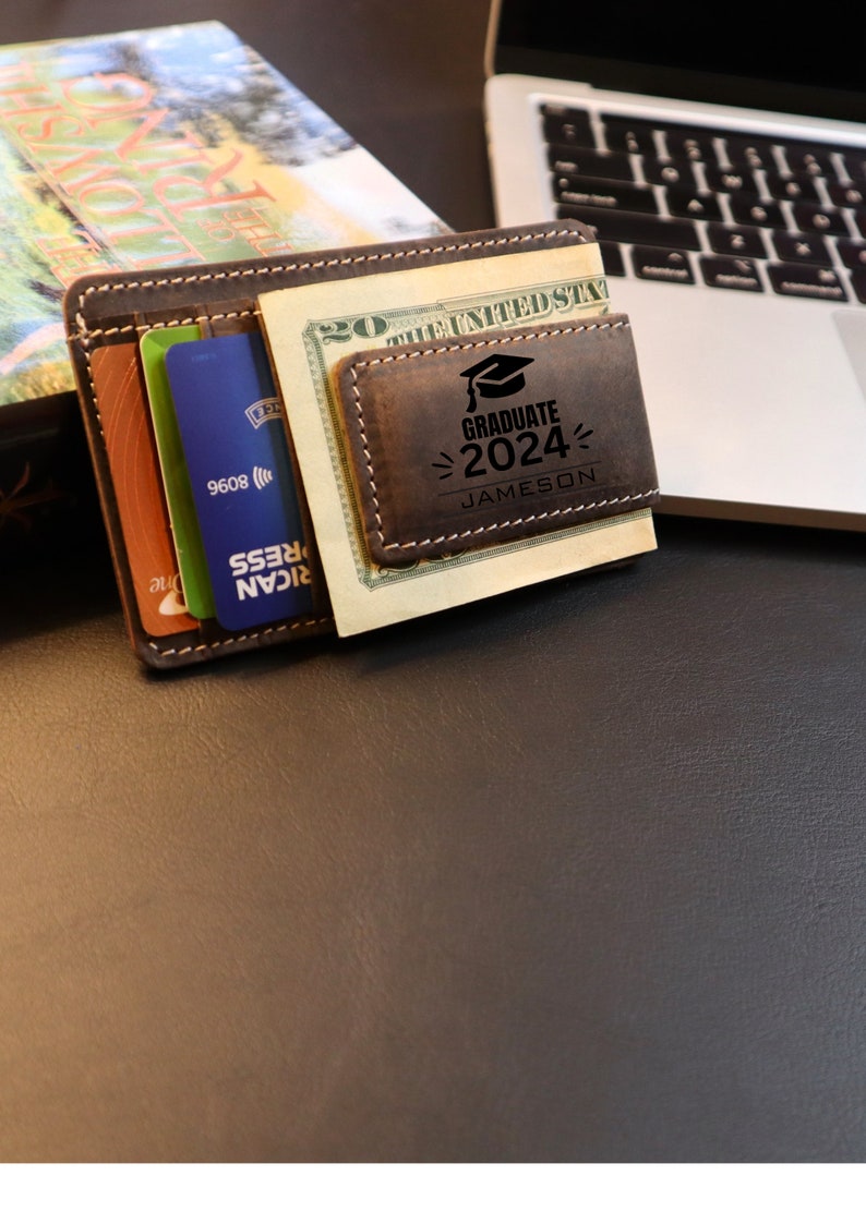 Personalized Graduation Gift Magnetic Leather Money Clip, Graduation ...