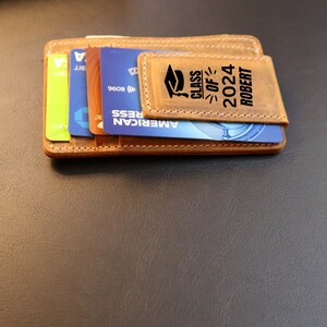 Personalized Graduation Gift Magnetic Leather Money Clip, Graduation ...