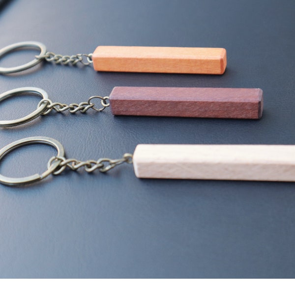 Wood Keychain - Etsy