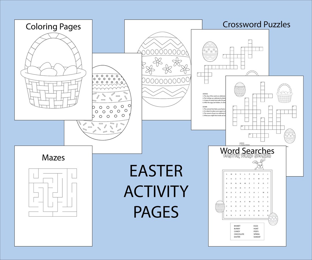 Easter Activity Pack: Coloring, Puzzles, Mazes, and More! - DIGITAL ...
