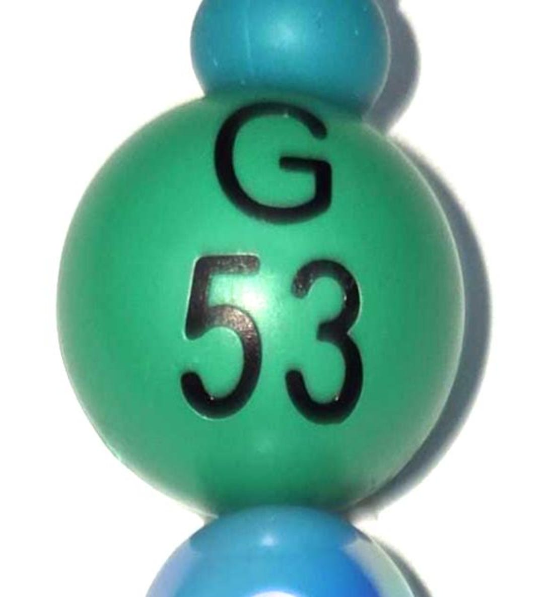 Metallic Green and Blue "g 53" Bingo Ball Beaded Pen - Etsy