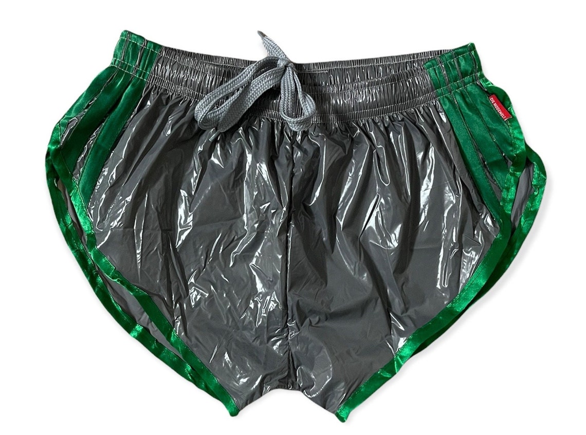 PU Nylon High Cut Sport Sprinter Shorts Made of PU Gloss Nylon - Etsy