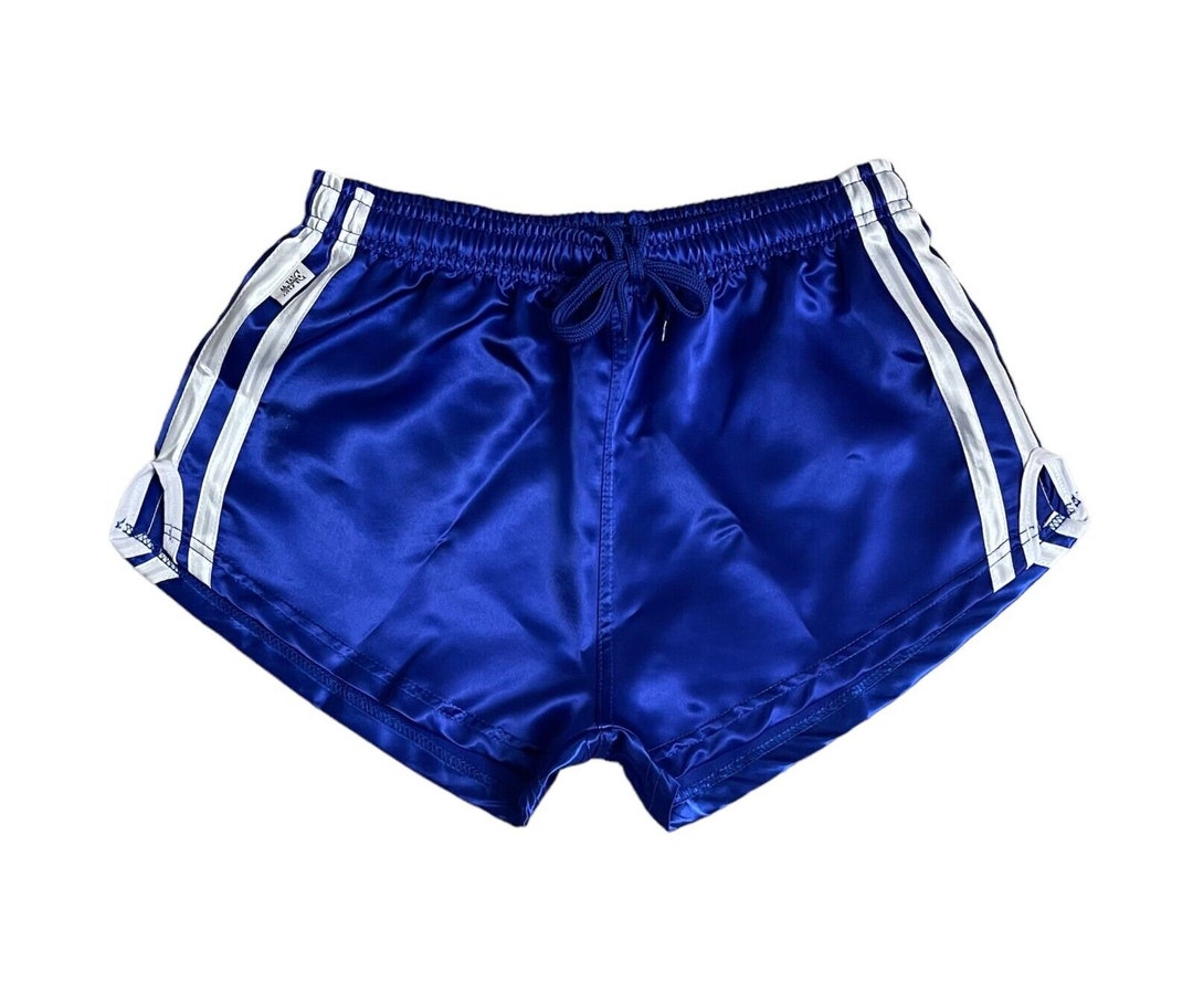 Sports Sprinter Shorts Retro Shorts Shiny Satin With Pocket - Etsy