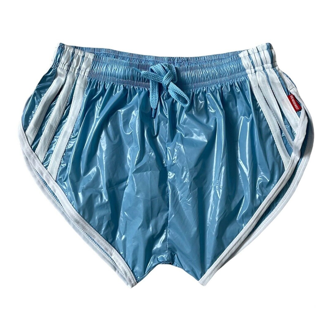 PU Nylon High Cut Sport Sprinter Shorts Made of PU Gloss Nylon - Etsy