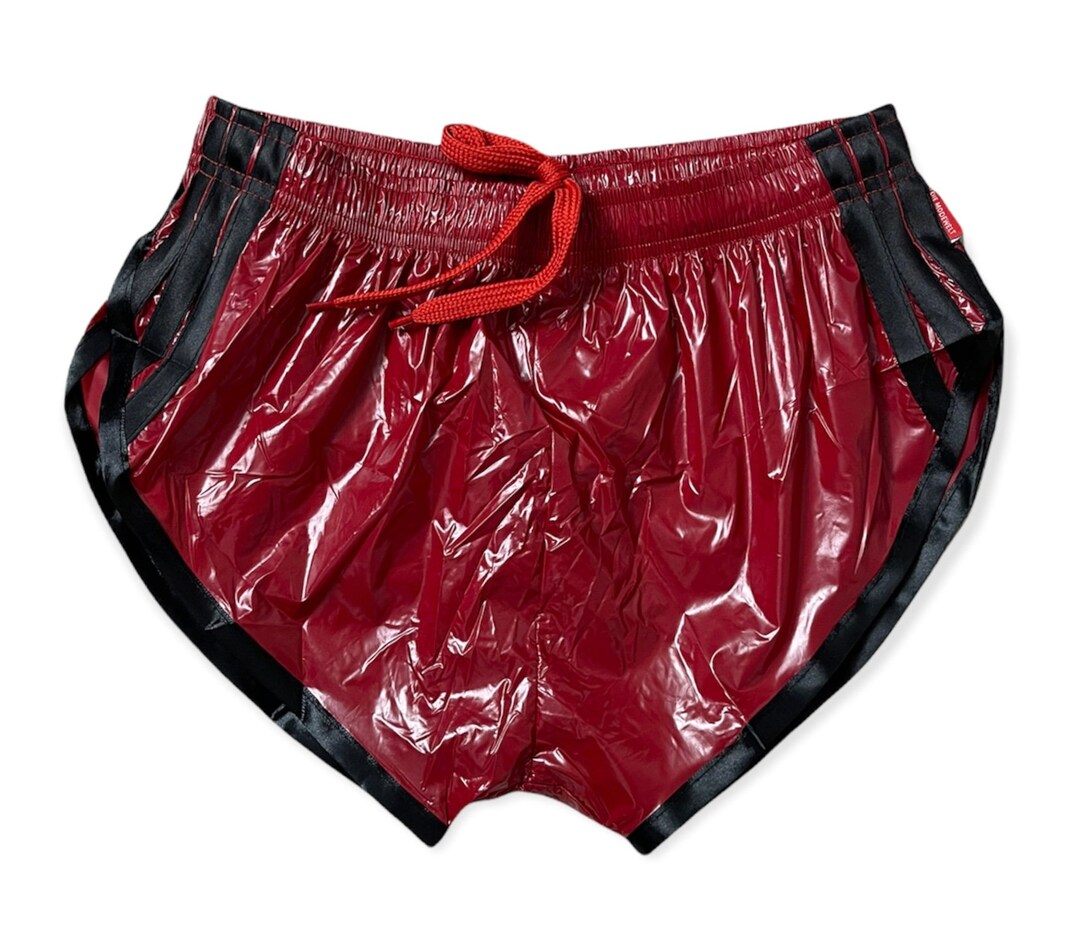 PU Nylon High Cut Sport Sprinter Shorts Made of PU Gloss Nylon - Etsy