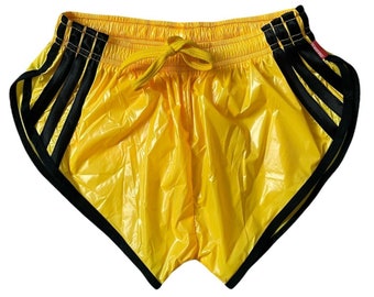 PU Nylon High Cut Sport Sprinter Shorts Made of PU Gloss Nylon - Etsy
