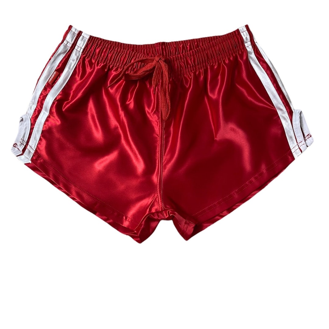 Sports Sprinter Shorts Retro Shorts Shiny Satin With Pocket - Etsy