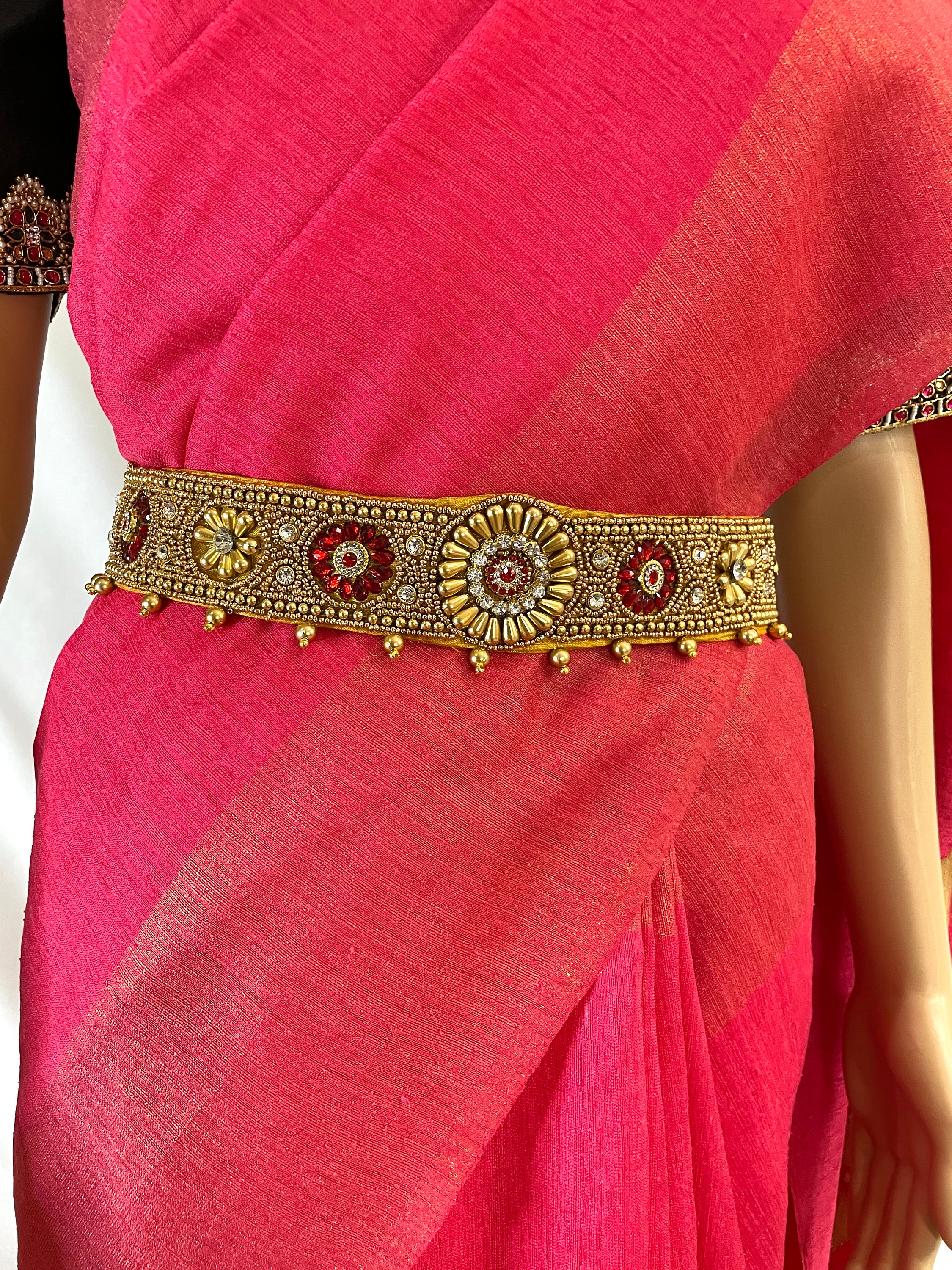 SAREE Belt/adult Size /waist Belt/kamarbandh/vaddanam/maggam Work Belt ...