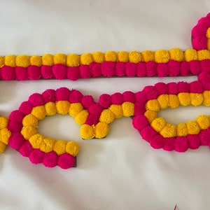 HALDI DECORATION | WEDDING Haldi Party| Pom Pom Hanging| Haldi Word ...