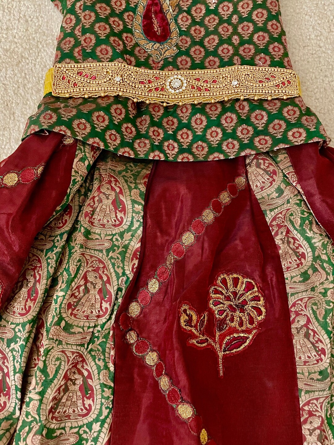 LEHENGA Belt- Kids Belt /waist Belt/ Hip Belts/maggam Work Belt ...