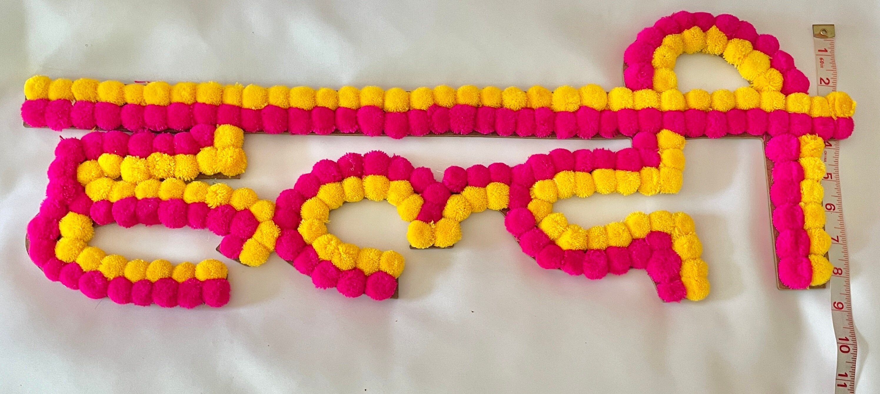 HALDI DECORATION | WEDDING Haldi Party| Pom Pom Hanging| Haldi Word ...