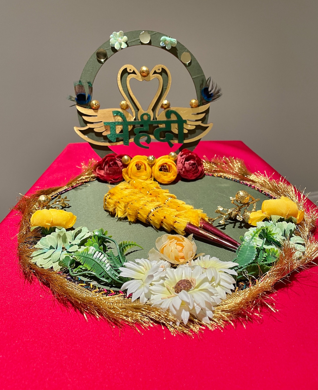 MEHENDI PLATTER, Mehendi Cone, Mehendi Plate, Green Mehendi Cone ...