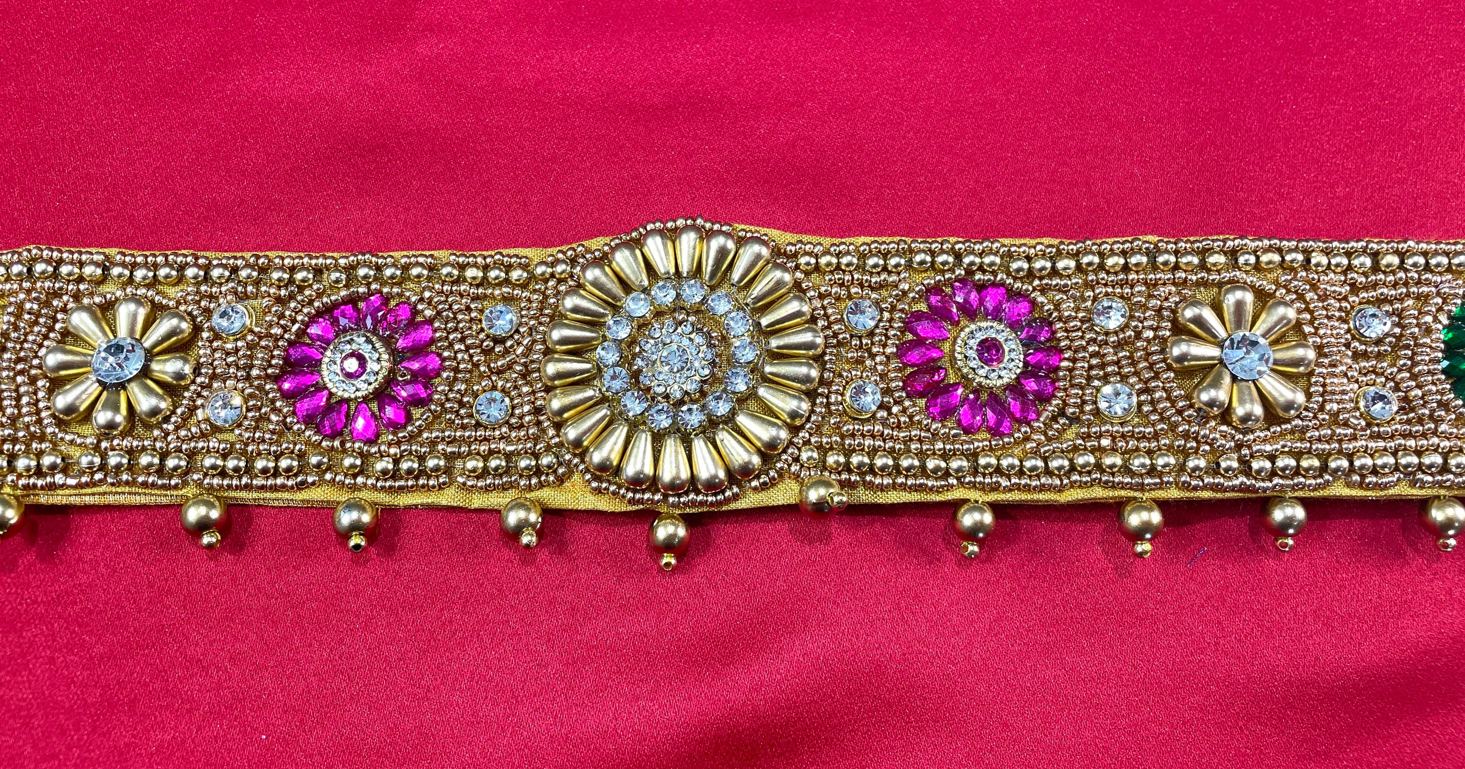 SAREE Belt/adult Size /waist Belt/kamarbandh/vaddanam/maggam Work Belt ...