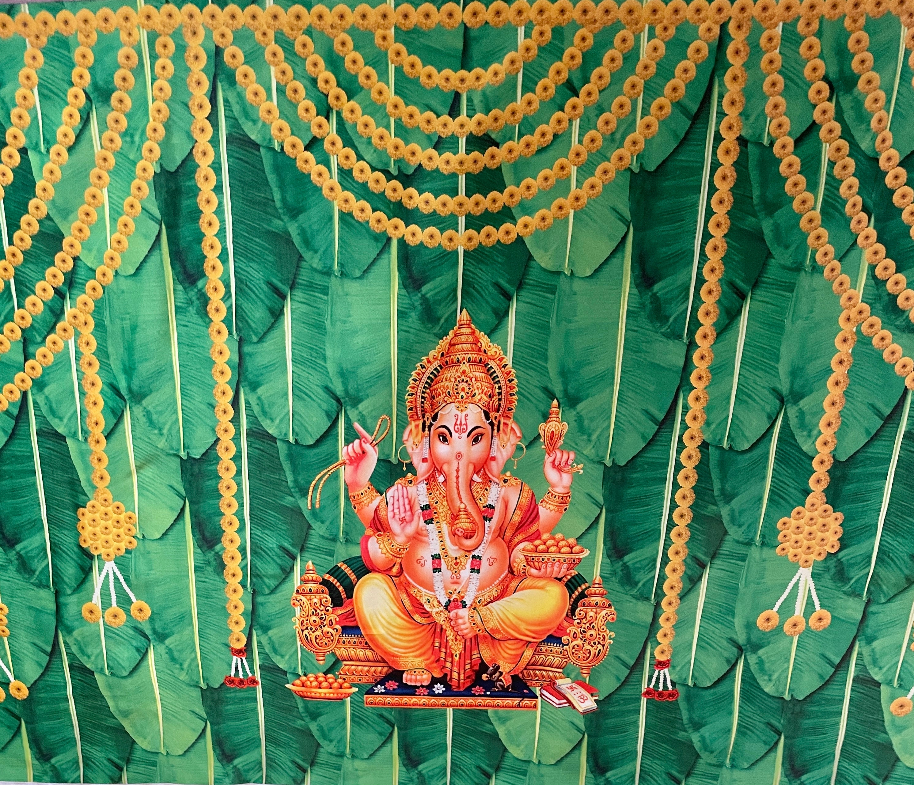 GANESHA BACKDROP, Pooja Backdrop,wedding Events Backdrop,housewarming ...