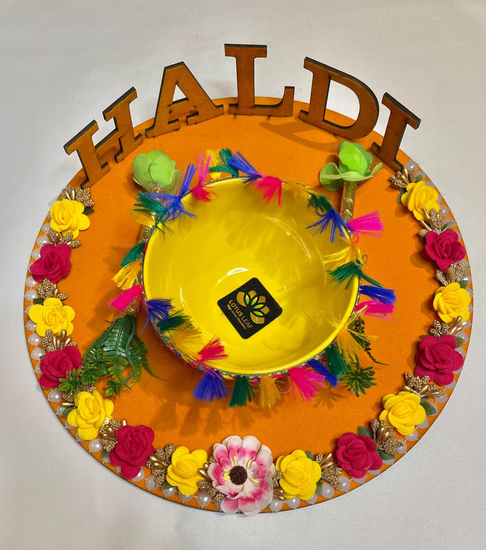 HALDI PLATTER, Haldi Plate and Bowl, Haldi Decoration Platter, Haldi ...