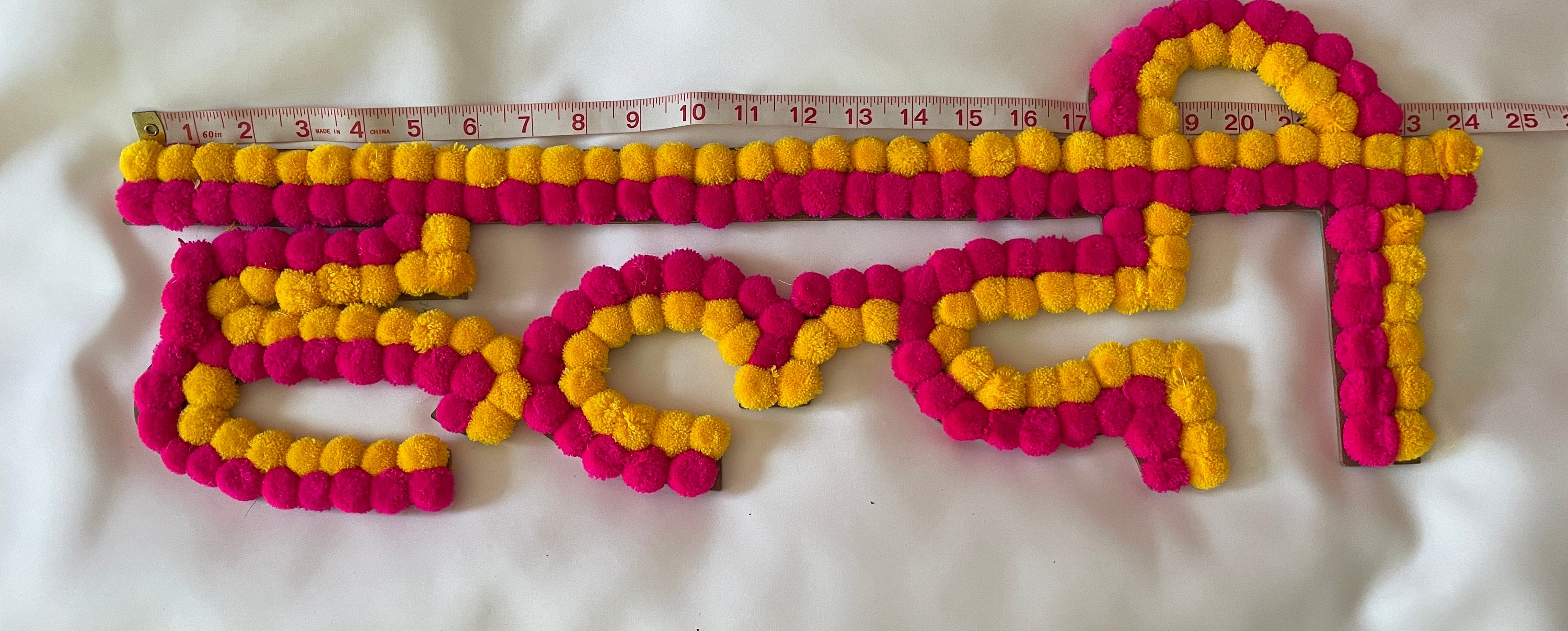 HALDI DECORATION | WEDDING Haldi Party| Pom Pom Hanging| Haldi Word ...