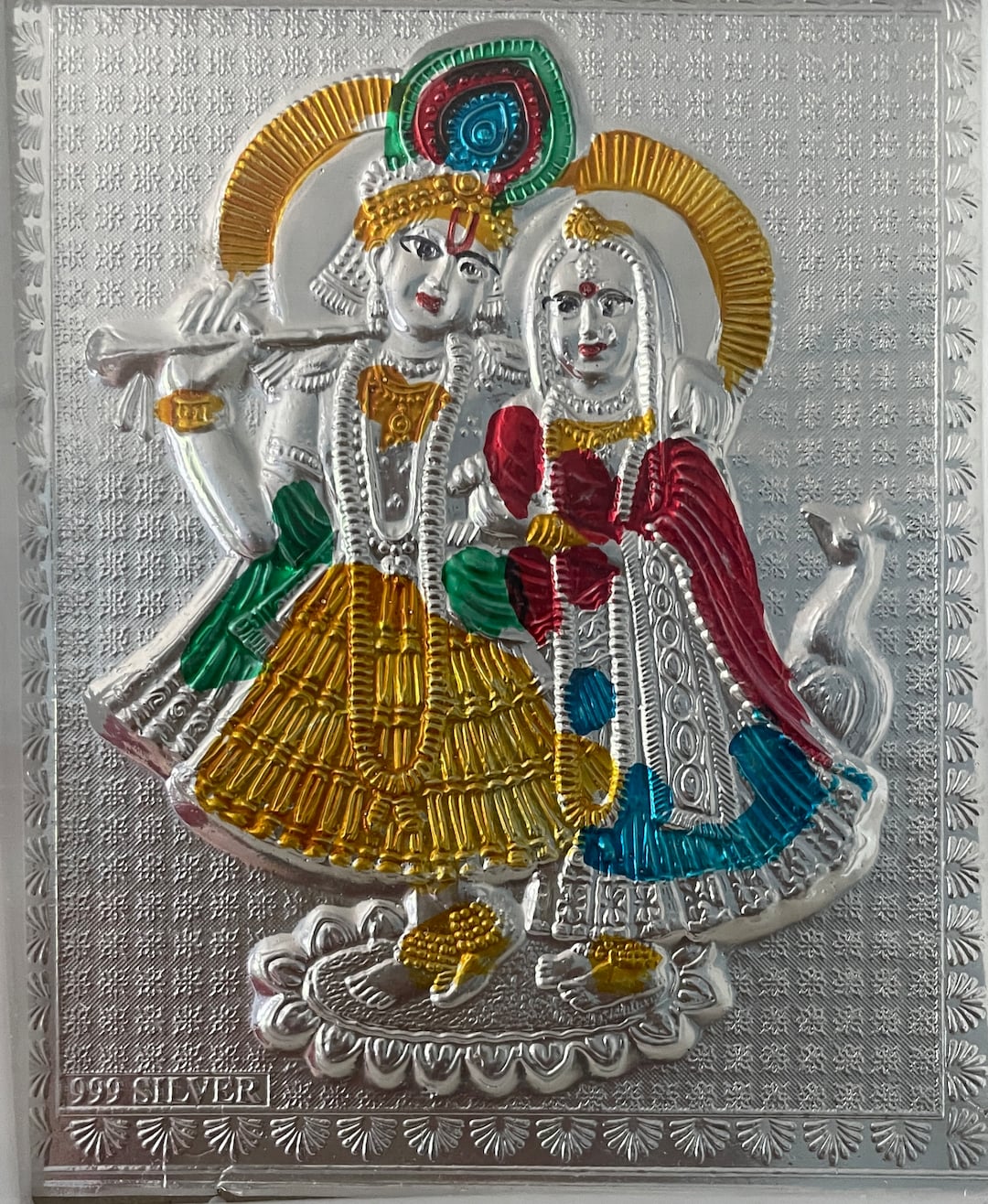 Beautiful RADHA KRISHNA PHOTO Frame -999 Silver - Small or Medium Size ...