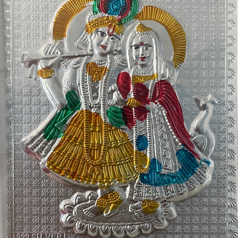 Radha Krishna in Pure Silver - Etsy