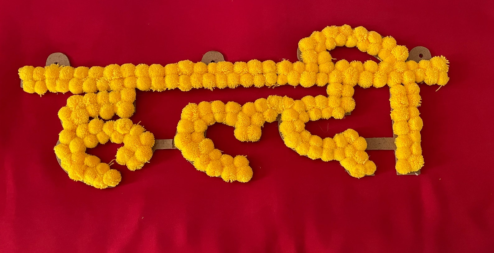 HALDI DECORATION | WEDDING Haldi Party| Pom Pom Hanging| Haldi Word ...
