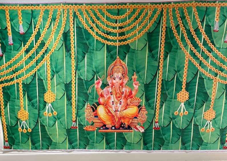 GANESHA BACKDROP, Pooja Backdrop,wedding Events Backdrop,housewarming ...