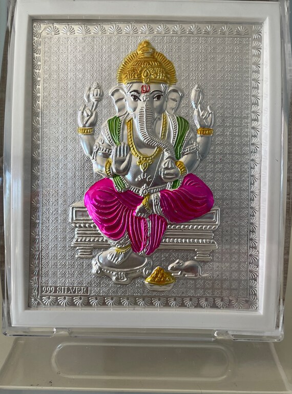 Beautiful Lord Ganesh Frame Silver Medium Size 6.75 - Etsy