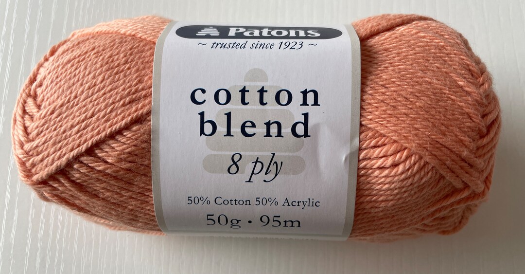 Cotton Blend 8ply by Patons. 10 Ball Pack. Colour 47 Canteloupe. - Etsy ...