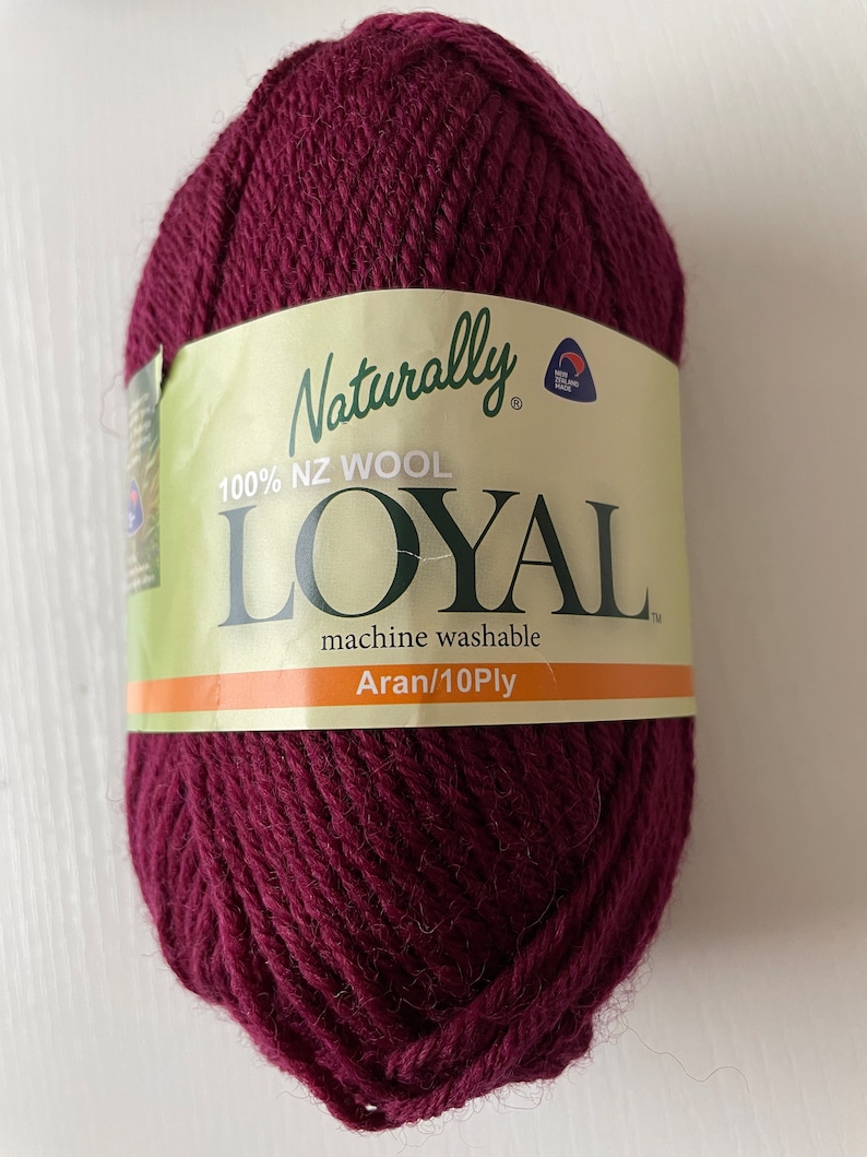 Loyal Aran by Naturally Yarns NZ. 29 Ball Pack. Colour 991 Burgundy ...