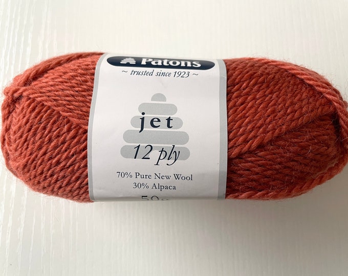 Patons Jet 12 Ply by Australian Yarn Company. 20 Ball Pack. Colour Clay ...