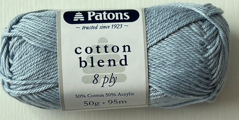 Cotton Blend 8ply by Patons. 10 Ball Pack. Colour 34 Cloud - Etsy Australia