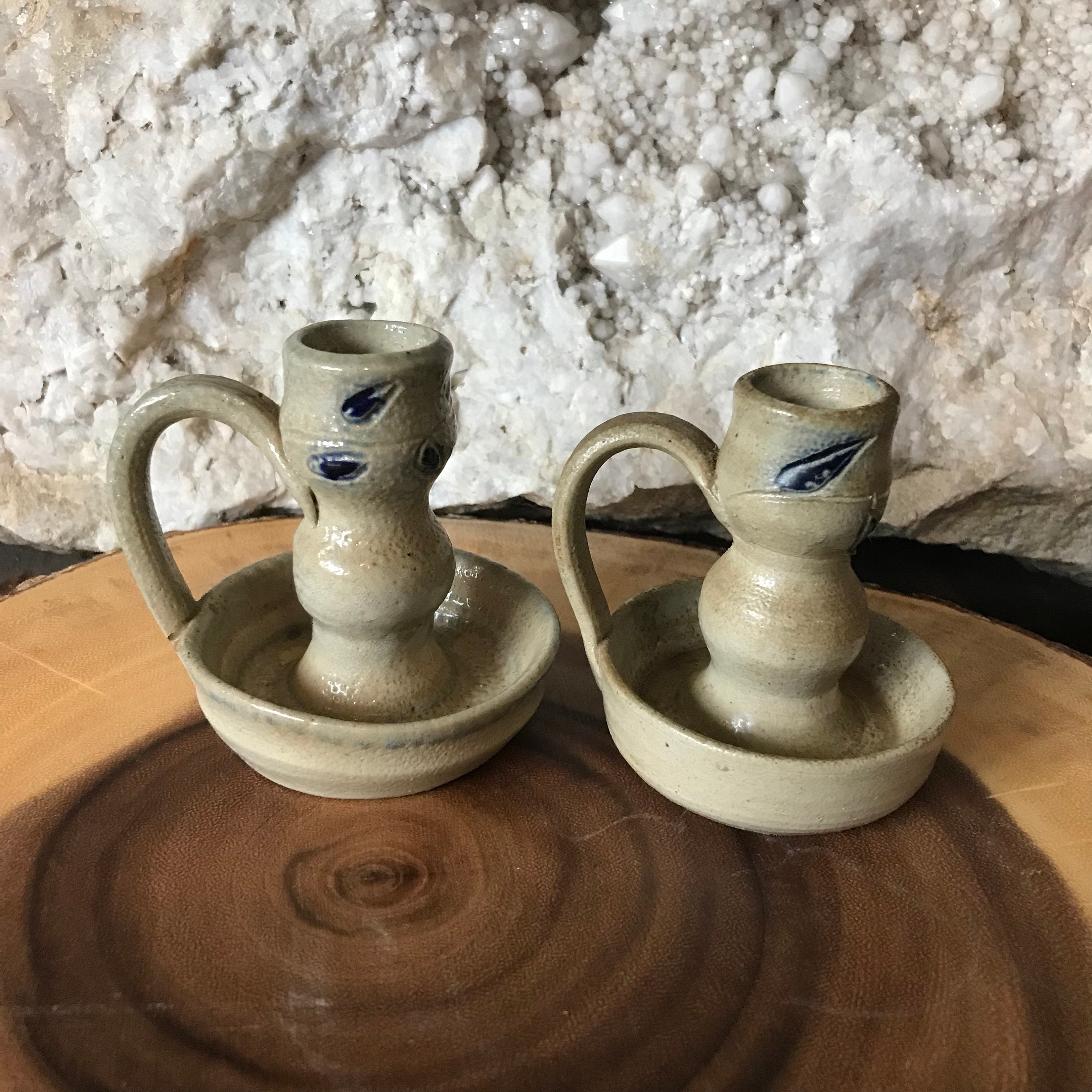 Vintage Pottery Candle Holders A158 - Etsy