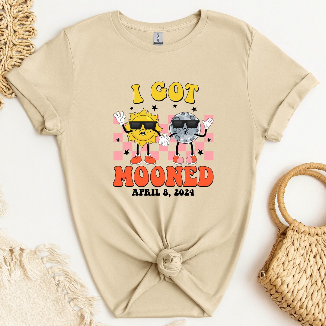 I Got Mooned April 8 2024 Shirt, Solar Eclipse Sweatshirt, Moon Sun T ...