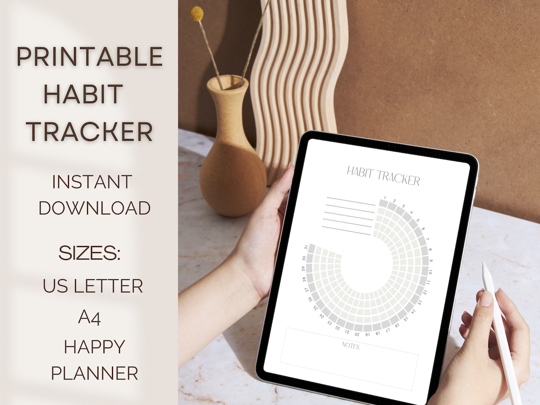 Printable Goal Setting Tracker - Monthly Goal Setting Planner - Habit ...