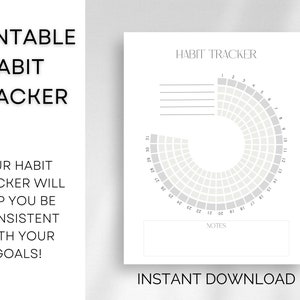 Printable Goal Setting Tracker - Monthly Goal Setting Planner - Habit ...