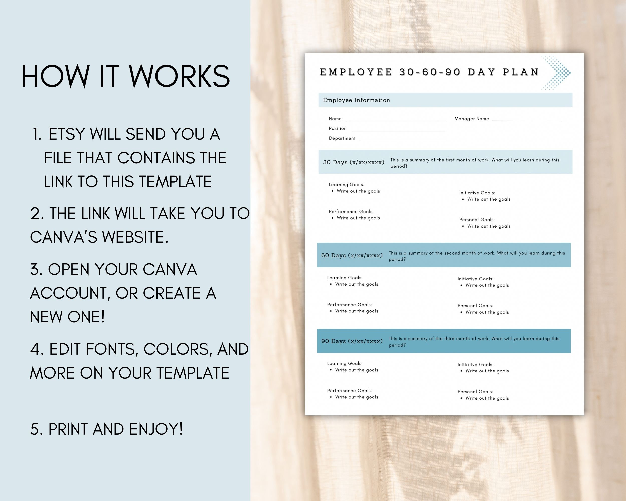 Employee Performance Evaluation Forms Canva Template Editable Canva ...