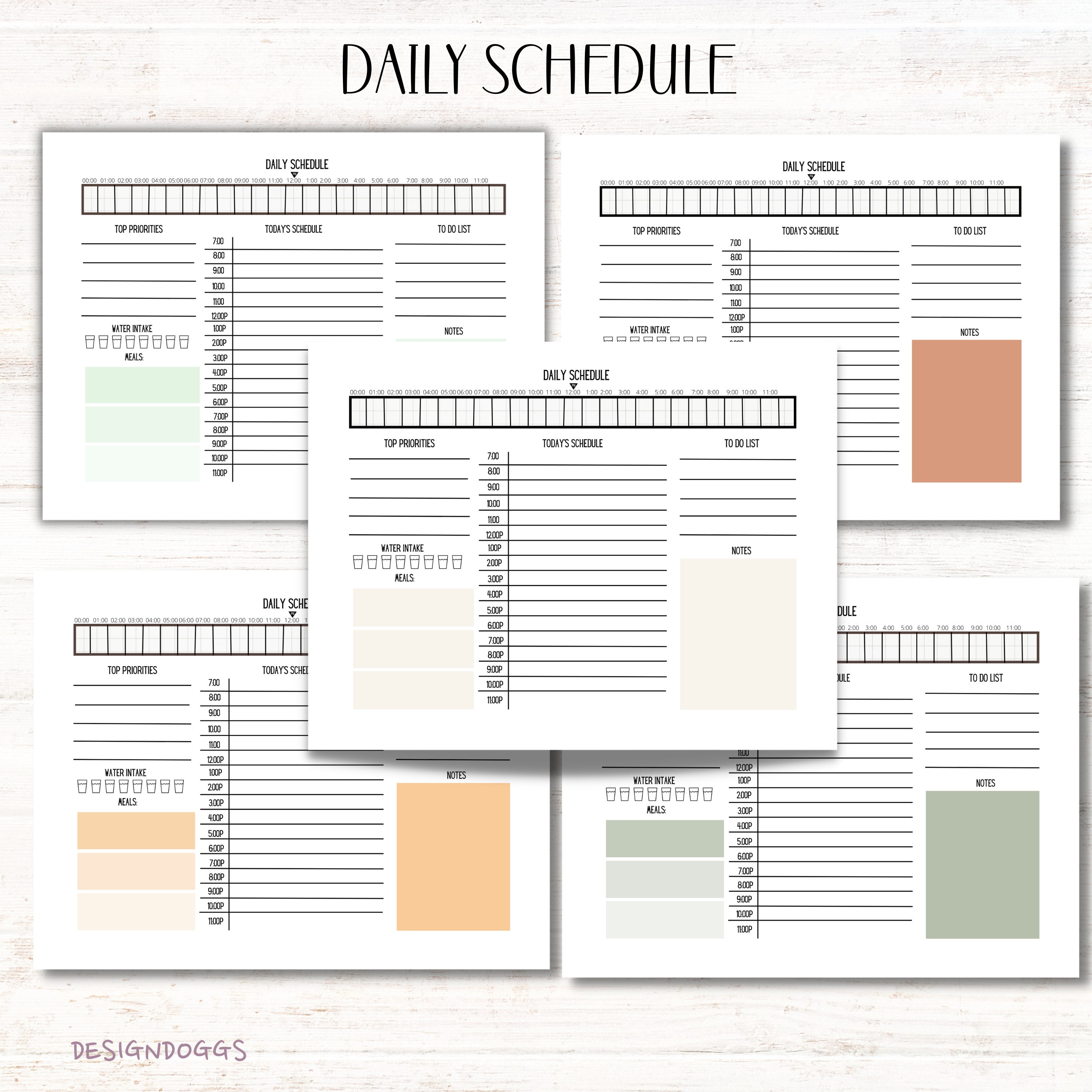 ADHD Friendly-printable Daily Schedule minimalist-one Page-pdf-us ...