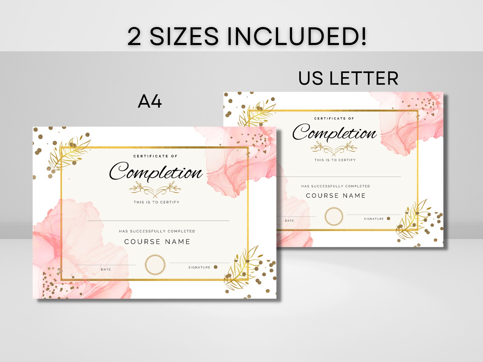 Editable Certificate of Completion canva Template - Etsy Canada