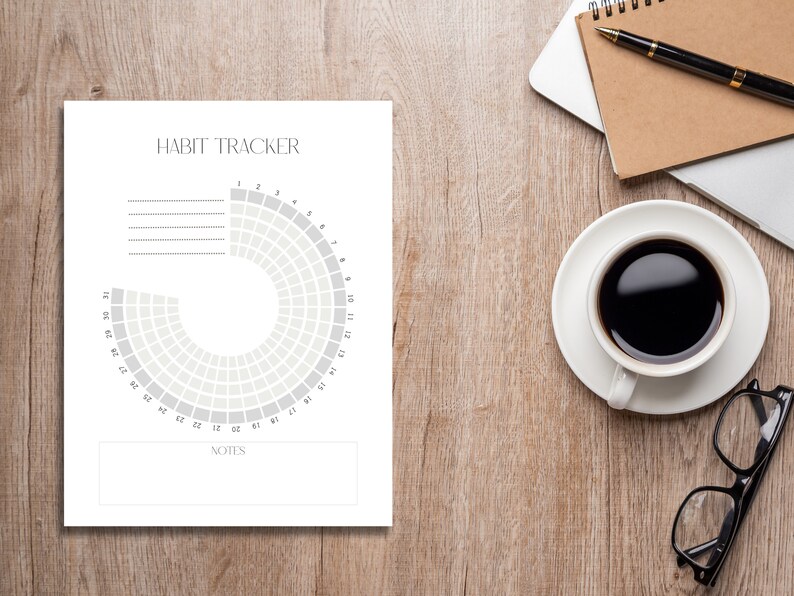 Printable Goal Setting Tracker - Monthly Goal Setting Planner - Habit ...